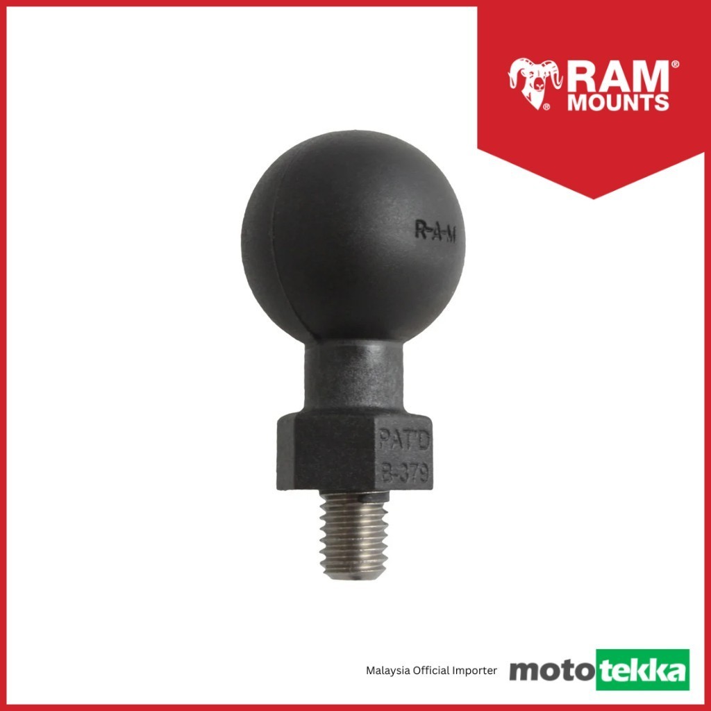 RAM Mounts Tough-Ball with M8 -1.25 8mm Male Threaded Stud Bolt Base ...