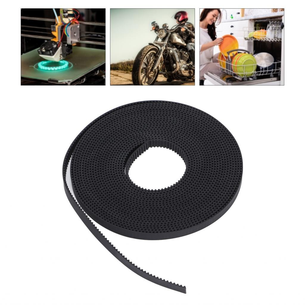 Sudi 6mm GT2 Timing Belt Rubber Conveyor 3D Printer Black For Reprap ...