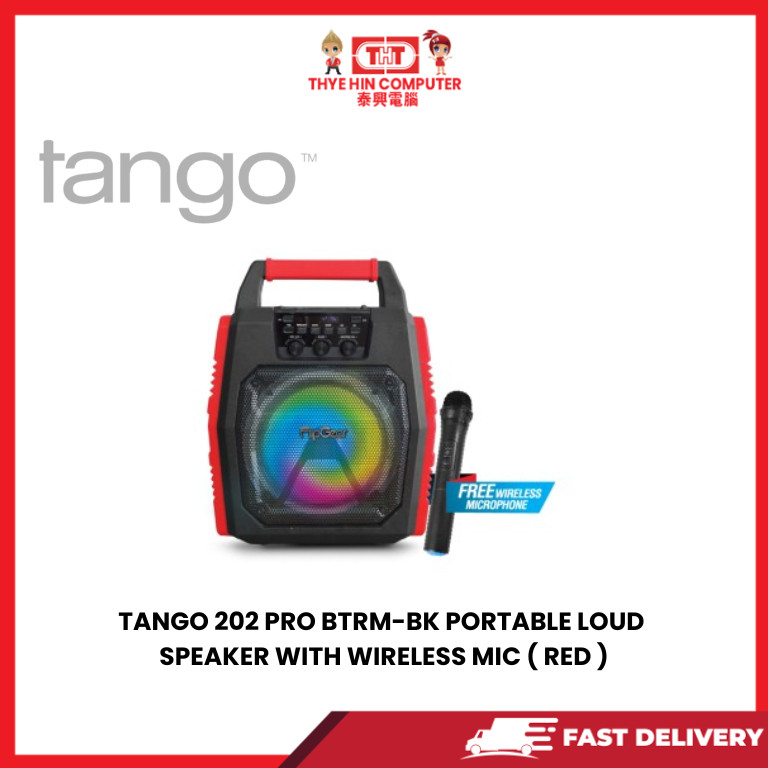 TANGO 202 PRO BTRM-BK PORTABLE LOUD SPEAKER WITH WIRELESS MIC ( RED ) | Shopee Malaysia