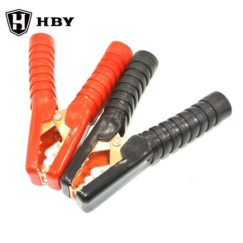 2Pcs Plastic Insulated Coated Copper Boots Car Battery Alligator Clip ...