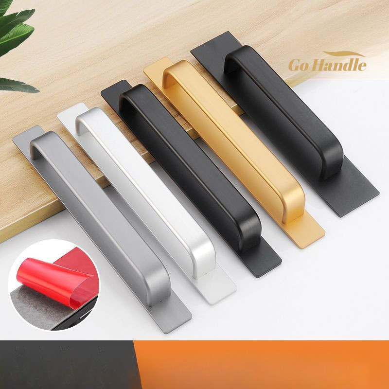 Aluminum Alloy Cabinet Door Handles Non-Perforated Door And Window ...