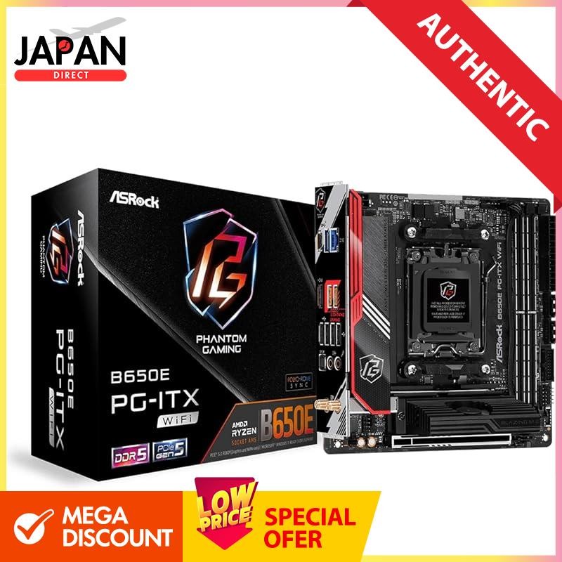 ASRock Motherboard B650E PG-ITX WiFi AMD Ryzen 7000 Series CPU Support ...