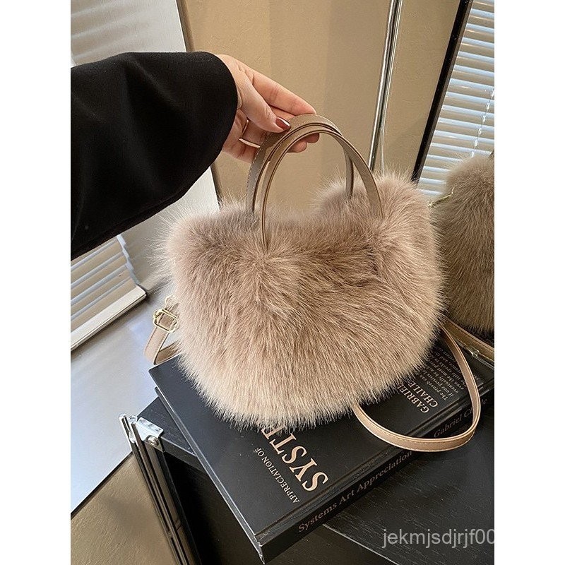 Niche Plush Portable Plush Bag 2025 Winter New Style Simple Fashionable ...