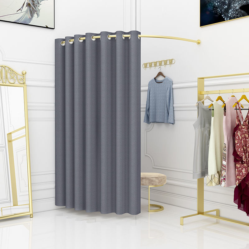 Fitting Room clothing store display rack simple door curtain portable ...