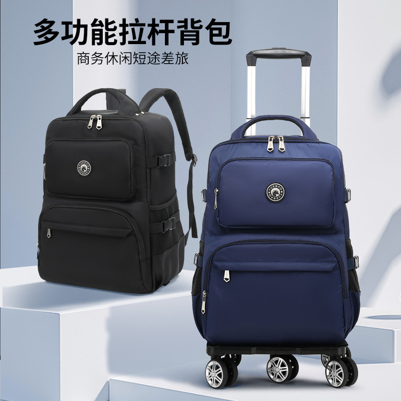 Trolley School Bag Beg Sekolah Roda Troli 5 Wheel Staircase Luggage Bag ...