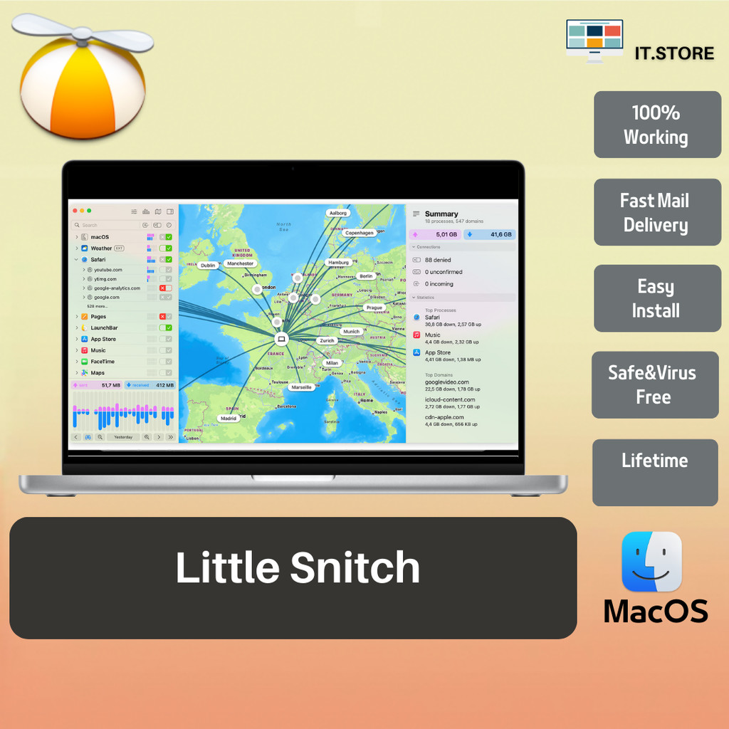 Little Snitch MacOS Advanced network monitor & firewall for controlling outbound connections and ...