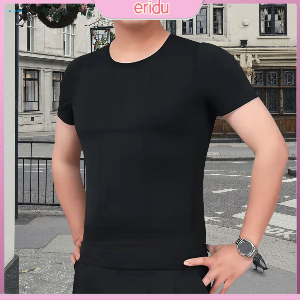 [ER] Fashionable Belly-tightening Tee Belly-tightening Top Men's Slim ...