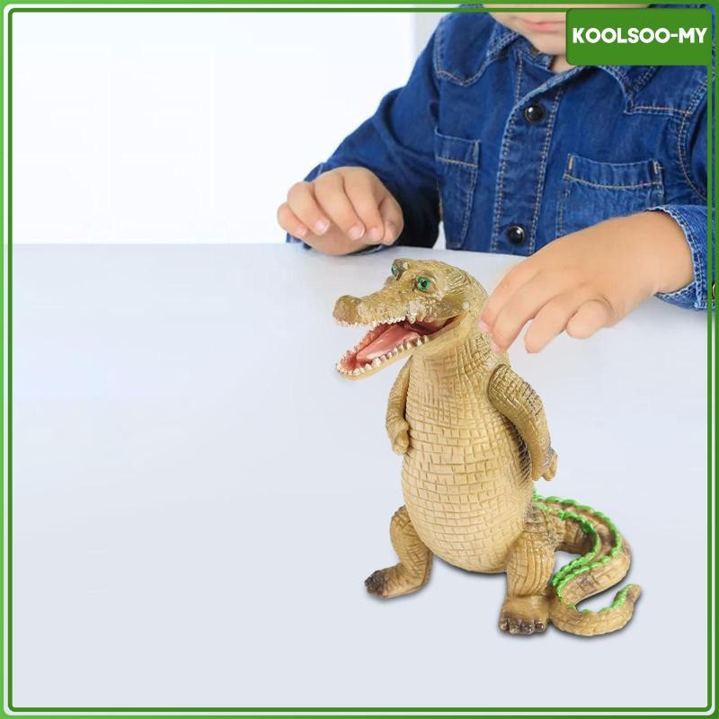 [KoolsooMY] Simulated Crocodile Model Realistic Animal Model Cognitive Toy Diorama Model Toy ...