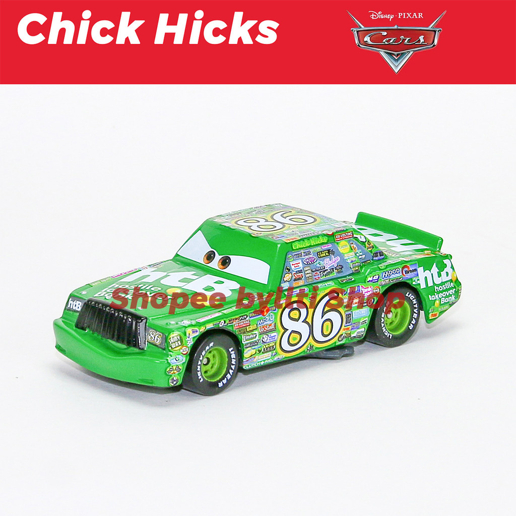 Mattel Disney Pixar Cars No.86 Chick Hicks 1:55 Diecast Car Kids Toys ...