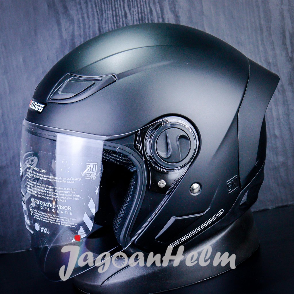 Cargloss HELMET NFS CR SOLID | Black DOFF | Carglos SINGLE VISOR ...