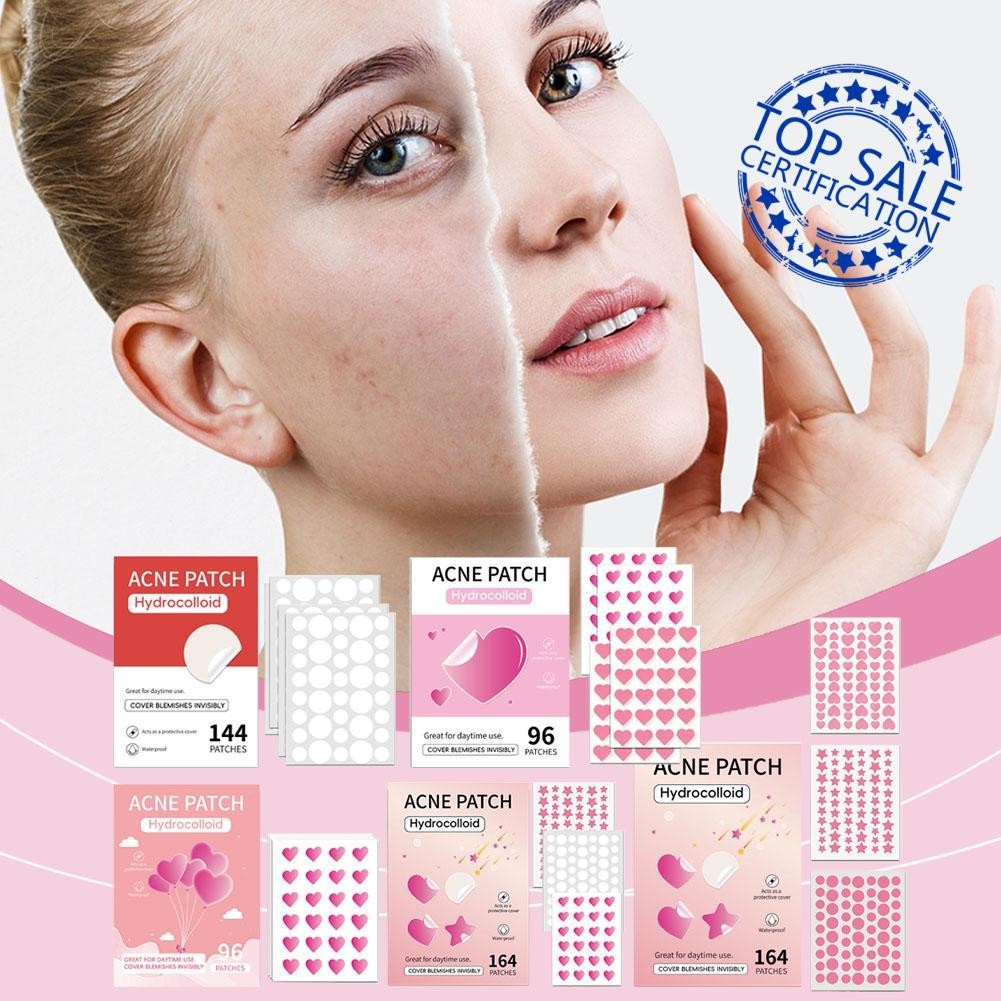 Hydrocolloid Acne Patch Pink Cute Heart Mild Pimples Patches Acne Non ...
