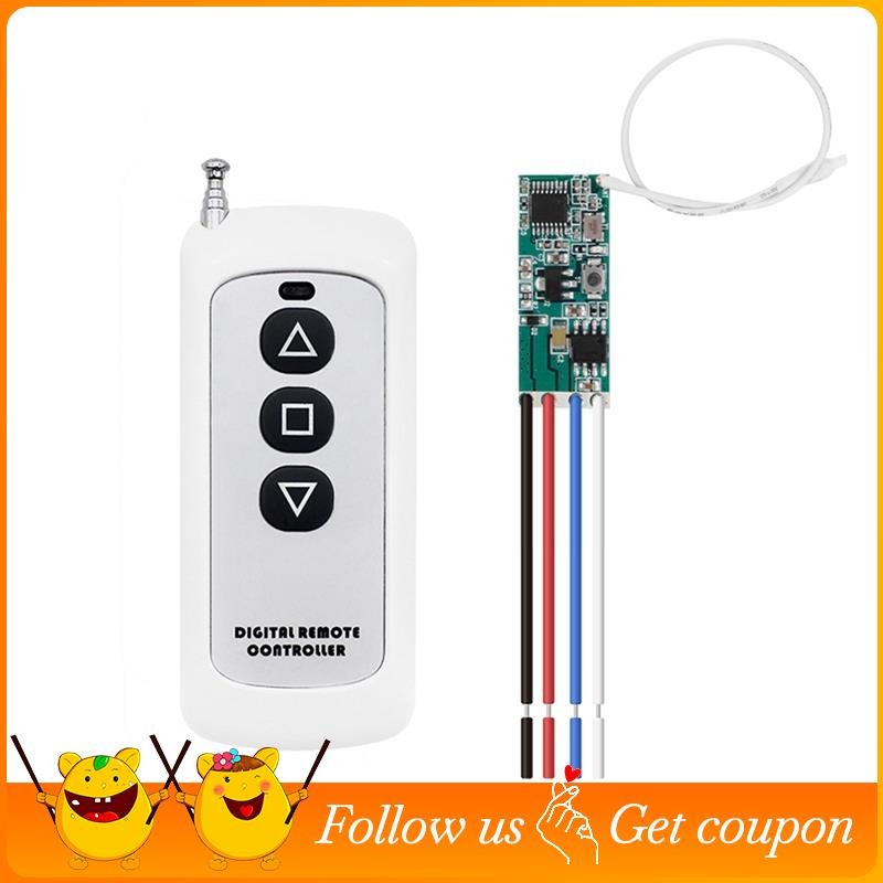 DC 12V Motor Remote Control Kit 433MHz Wireless Relay Module with ...