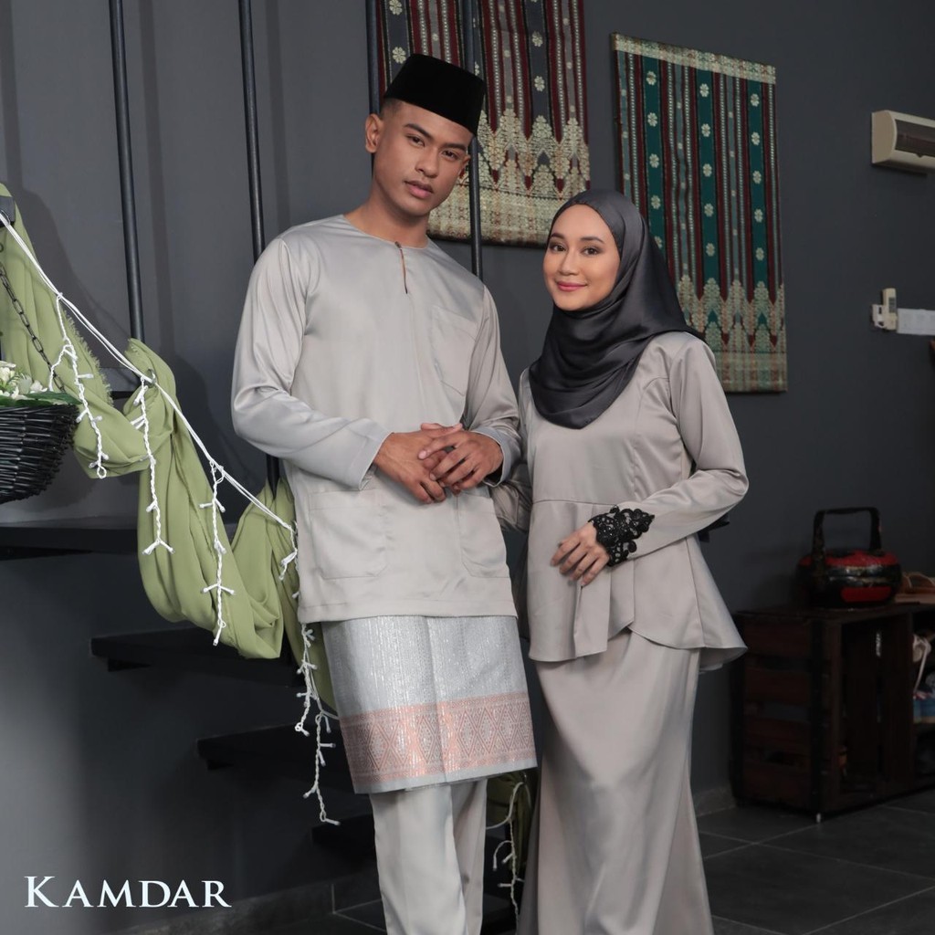 KAMDAR SAMPIN DEWASA SAMPIN NIKAH SIAP JAHIT TUNANG KAIN SONGKET SILVER ...