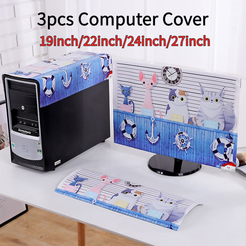 Computer Dust Cover Desktop 19inch 22inch 24-Inch Desktop Host Cover ...