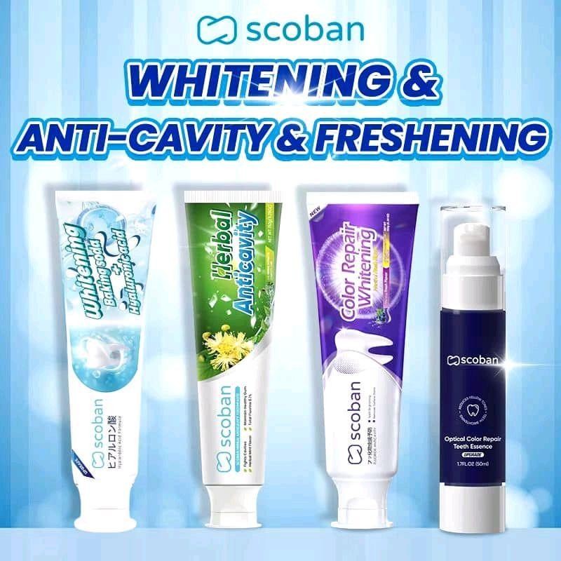 Scoban Whitening & Anti-Caries & Freshing Toothpaste Set Oral Care Set ...