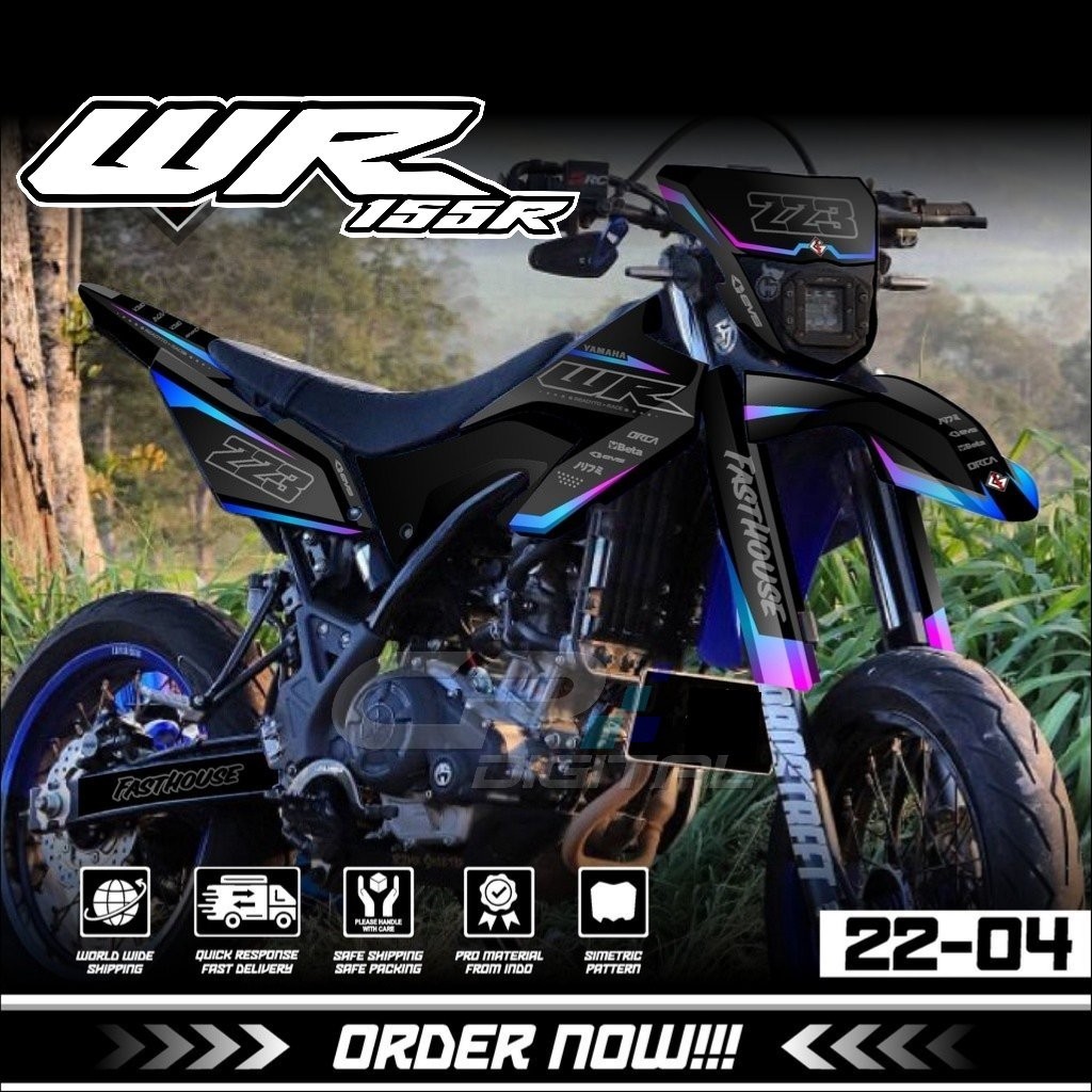 Yamaha WR155 Fullbody Glosy Doff Cross Motorcycle Sticker Decal ...