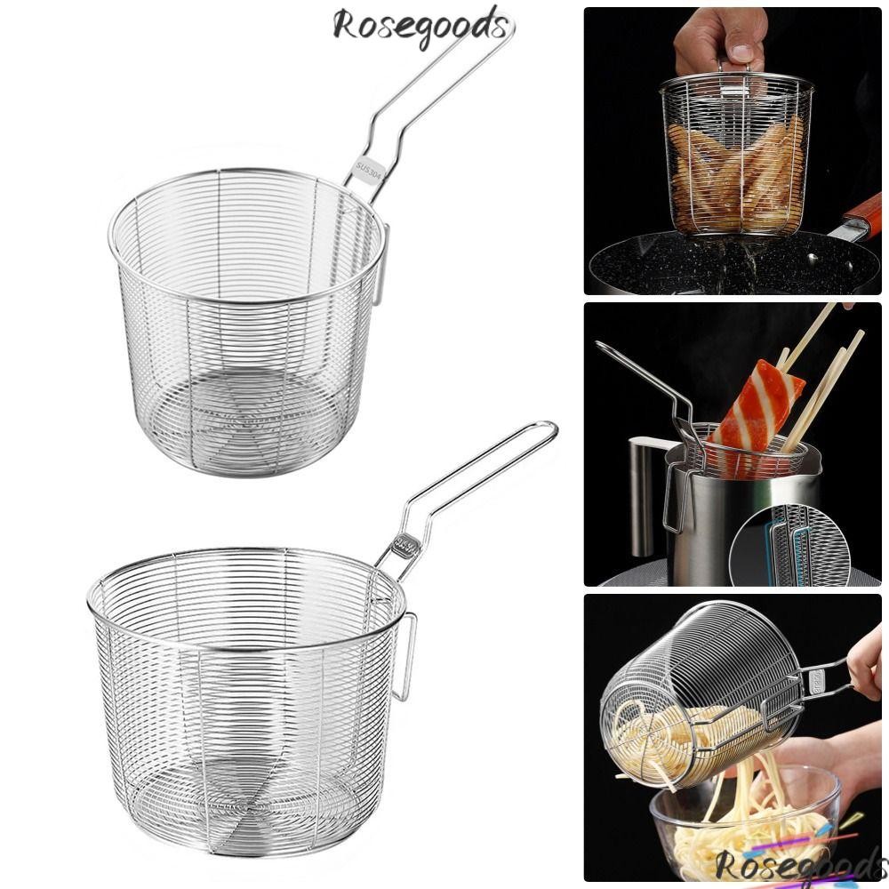 ROSEGOODS 1Pcs Strainer Mesh, Mini 304 Stainless Steel Deep Frying ...