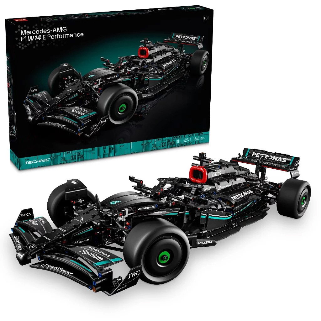 LELE 1:8 Mercedes-AMG F1 W14 E Building Block Car Compatible with RC ...