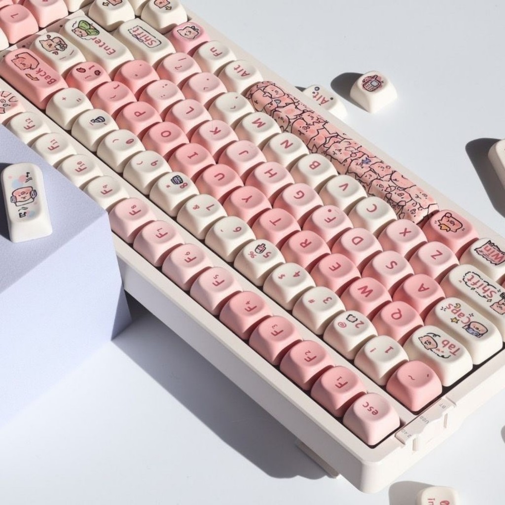 Pink Mechanical Keyboard Key Cap Fragrant Pig Keyboard Keycaps MOA ...