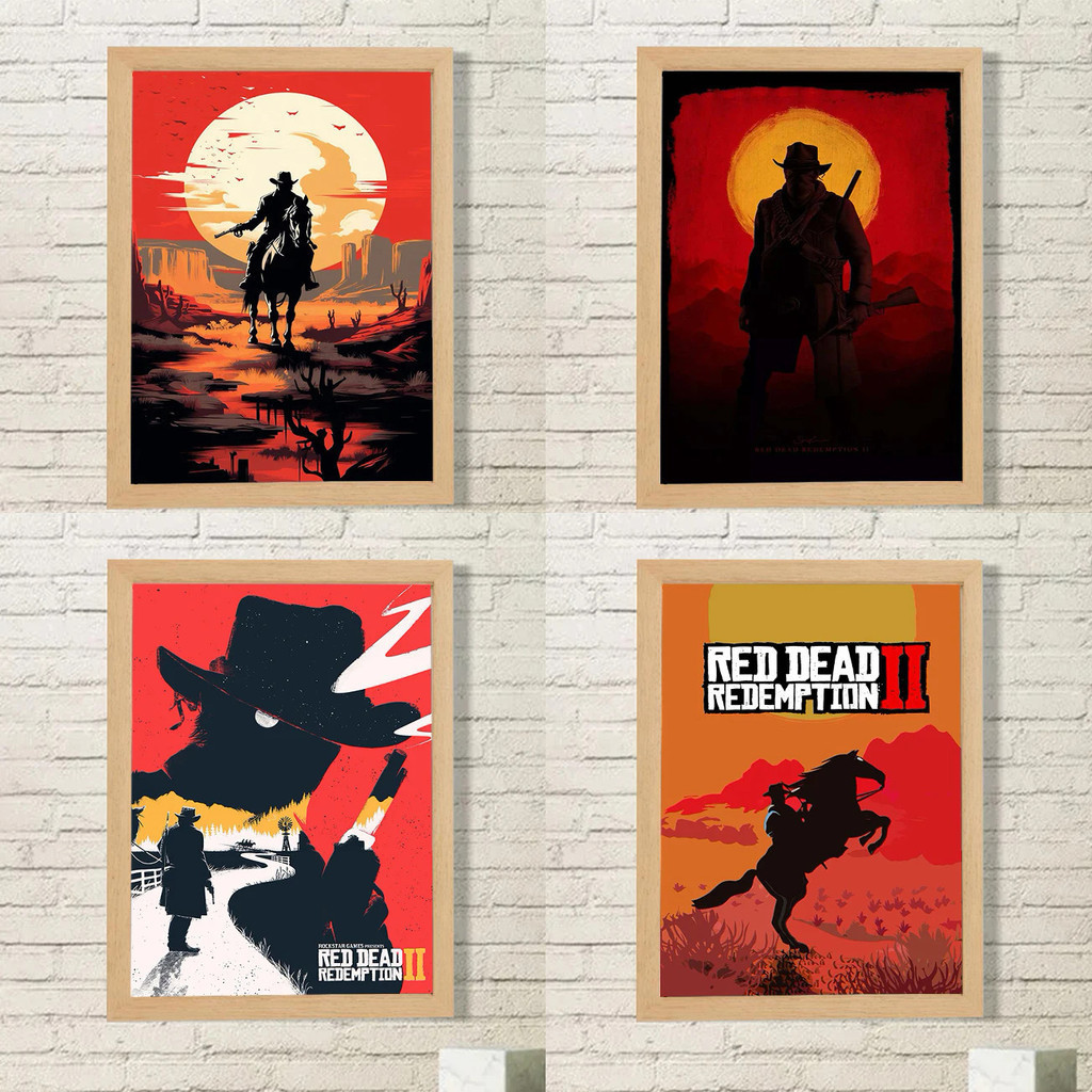 Decorative Painting Red Dead Redemption 2 Poster Video Game Large ...