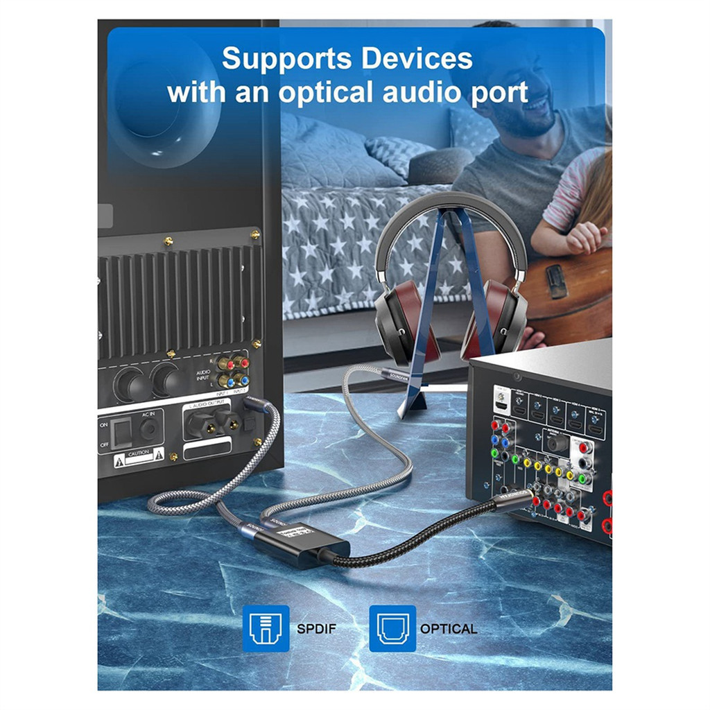 Optical Fiber Cable Splitter 2-In-1 Connectors TV Digital Optical Fiber ...