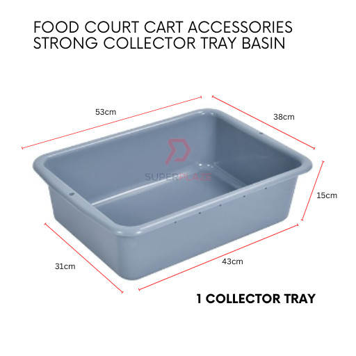 1 Collector Tray Basin Food Court Cart Accessories Dustbin Storage Case ...