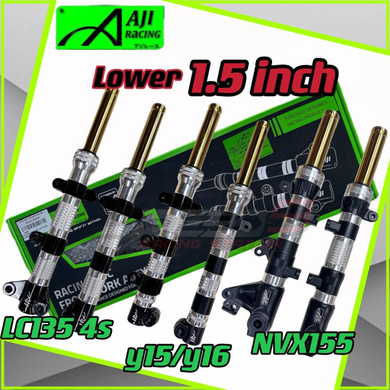 fork lay 1.5inch aji racing NVX y15 y16 Lc135 RS150 fork lower 1.5 inci ...