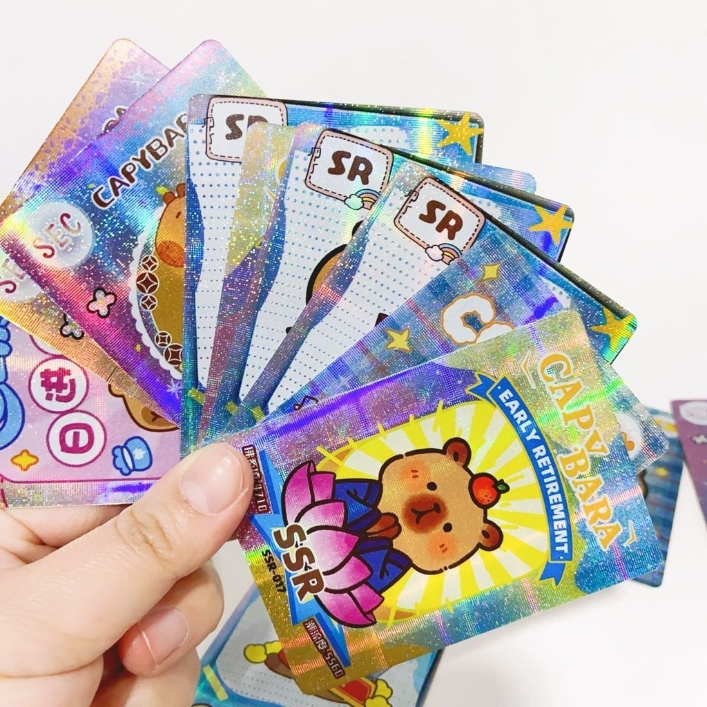 Kapibara Card Flash Card Laser Card Dolphin Door Capybara Children's ...