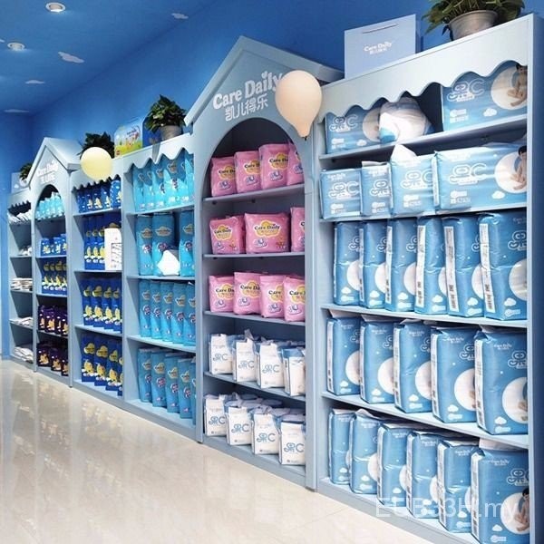 Wooden Kaier Dele Shelf Display Cabinet Maternal Baby Shop Milk Powder ...