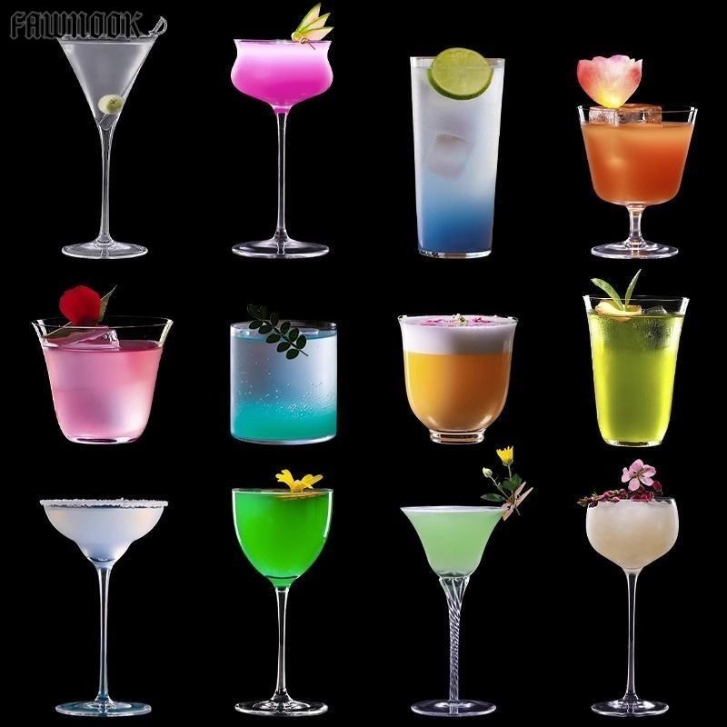 Creative Glass Cocktail Glass Personalized Combination Bar Martini ...