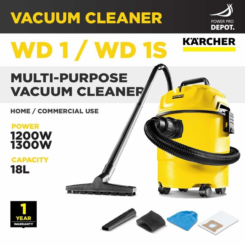 Karcher Multipurpose Vacuum Cleaner ( WD1 Classic Wet & Dry ) | Car ...