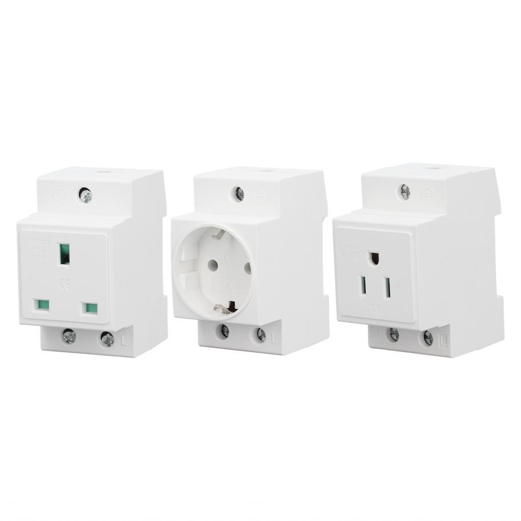 Xguli DIN Rail Power Socket Modular AC with Nylon Casing for Electric ...