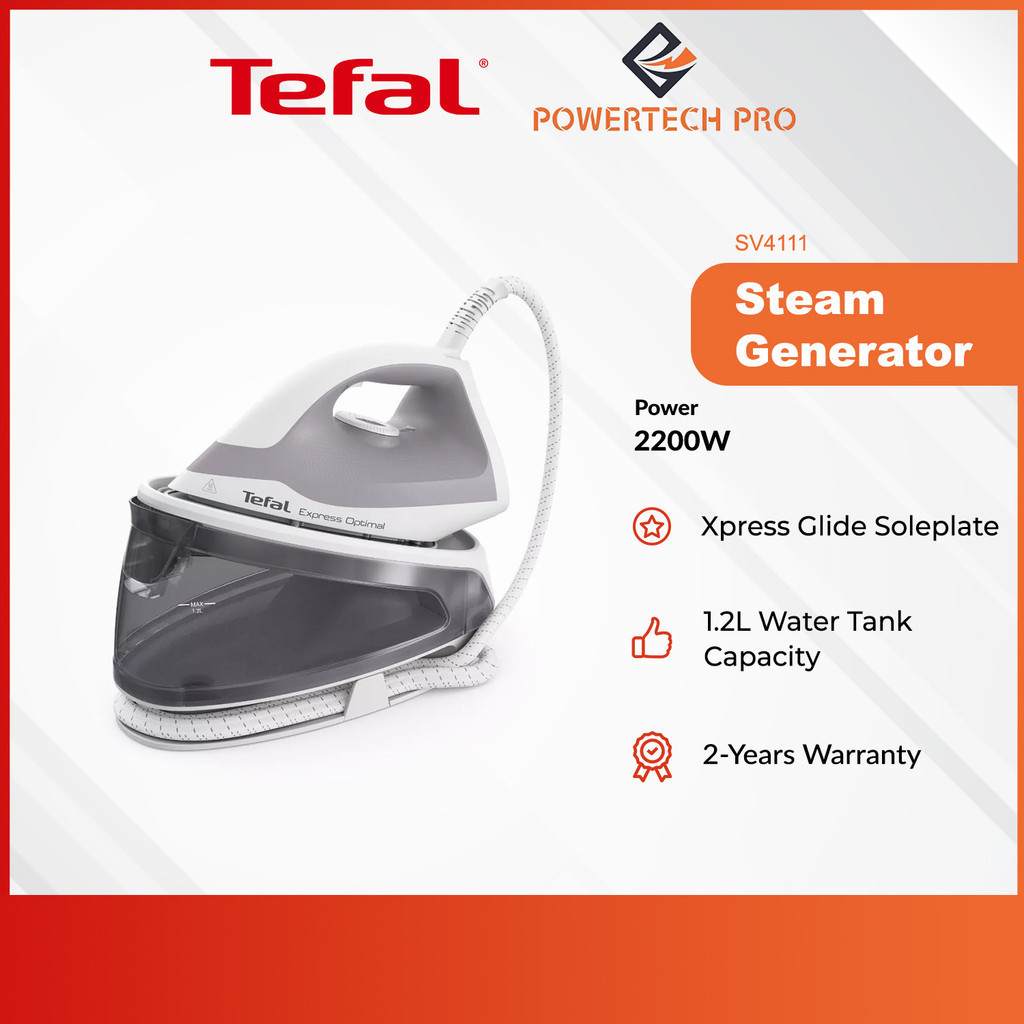 Tefal Steam Generator Iron with Xpress Glide Soleplate Express Optimal ...