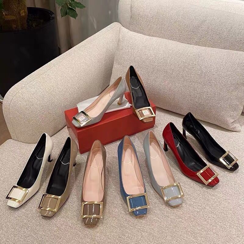 33-43|In Stock [With Packaging Box] 2025 French New Style Square Toe ...