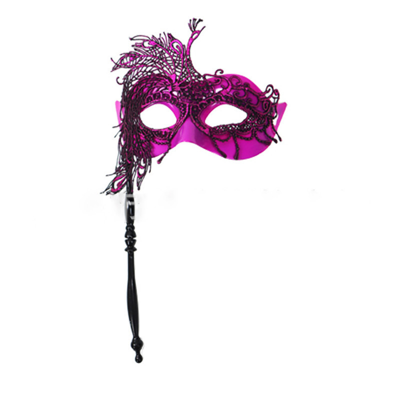 Masquerade Mask with Stick Venetian Mask Mardi Gras Decorations for ...