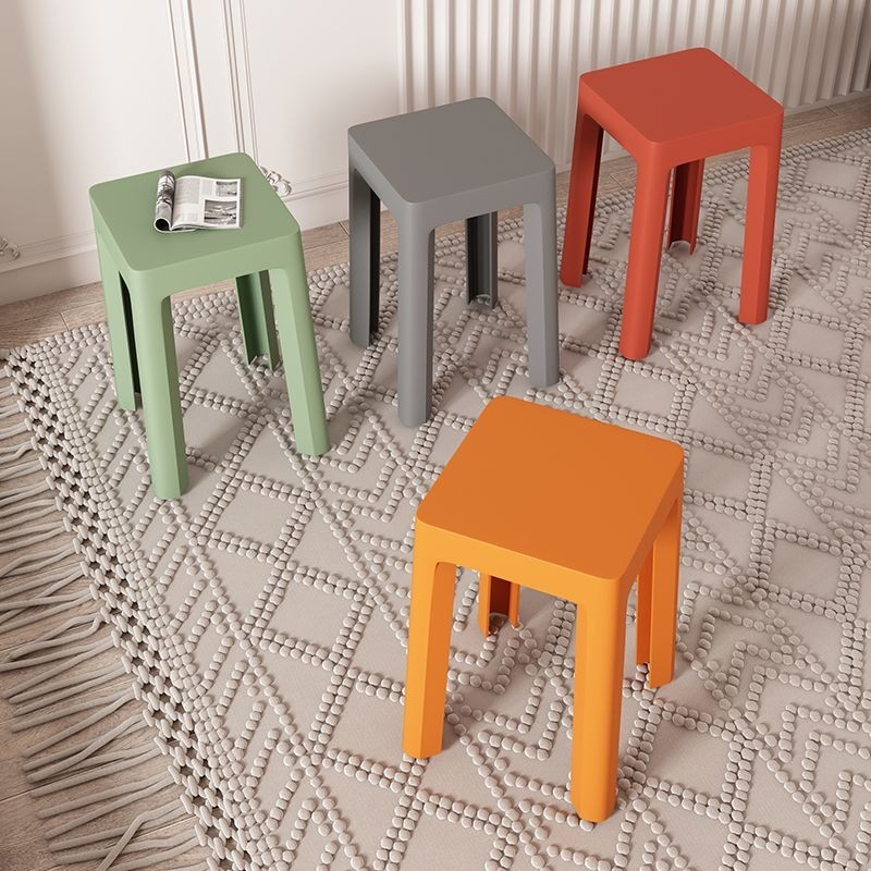 Plastic Stool Stackable Thickened Household Rental Room Living Room ...