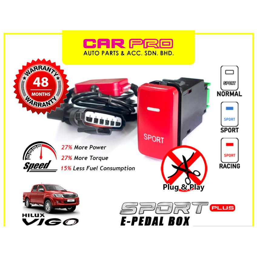 Toyota Hilux Vigo 2004 - 2015 EASYCAR E-Pedal GR Plus Box Accelerator Pedal Car Electronic ...