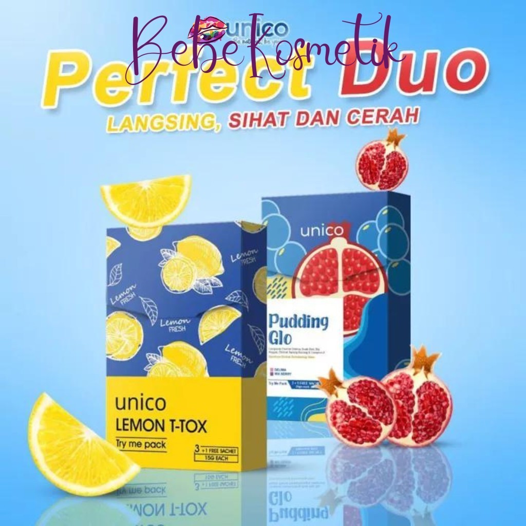 UNICO Lemon T-Tox Puding Glo 4s 10s Tea Tox Original T Tox Pudding Berry Pinanas Pellnanas ...