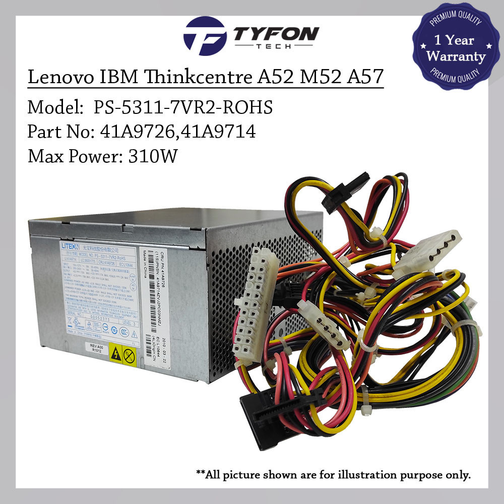 Lenovo IBM Thinkcentre A52 M52 A57 M57P M57E Power Supply PSU 310W PS ...