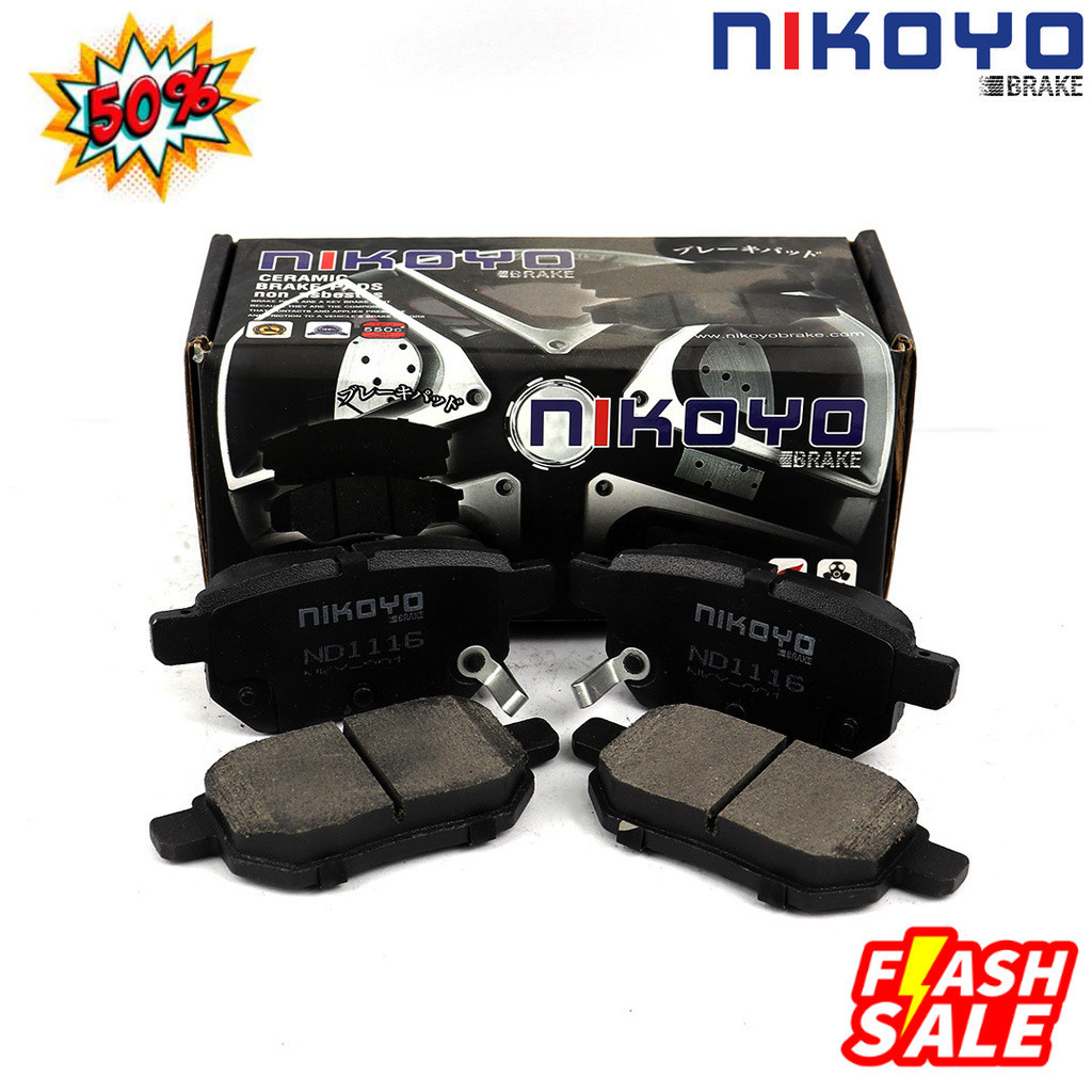 (N1116) NIKOYO BRAKE Rear Pads Toyota Altis Vios yaris And Prius ...