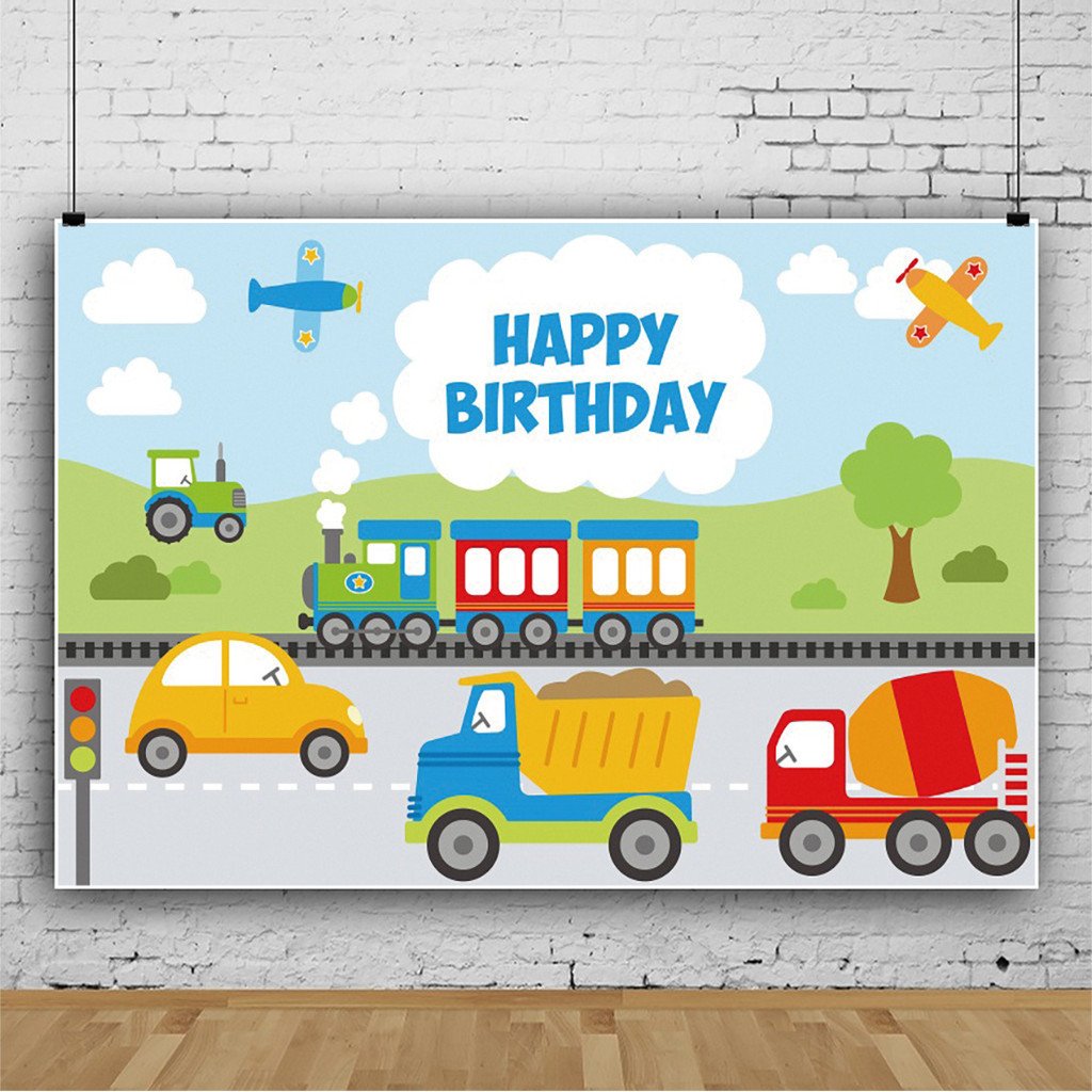 Photography Backdrops Custom Transportation Party Backdrop Automobile ...