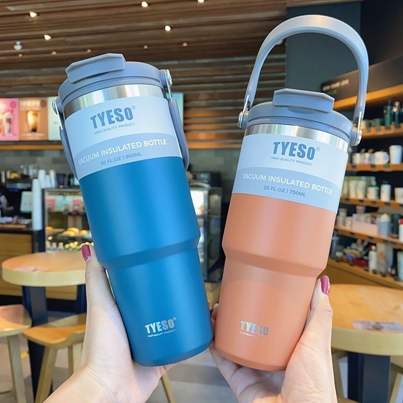 Tyeso Handle Tumbler Letak Nama 750ml/900ml/1200ml Custom Name 2 Way Drink Cold Hot Thumbler ...