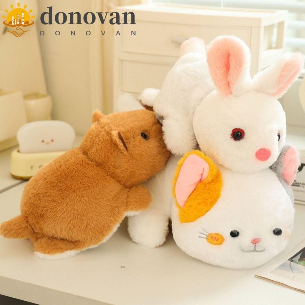 DONOVAN Rabbit Plush Doll, Soft Pillow Capybara Reversible Squirrel ...