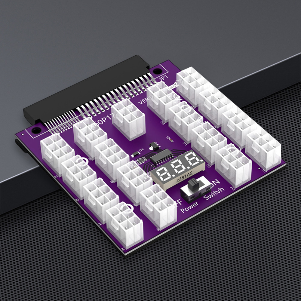 keepdreaming 17 Ports PCI-E ATX 6Pin Power Supply Breakout Board ...
