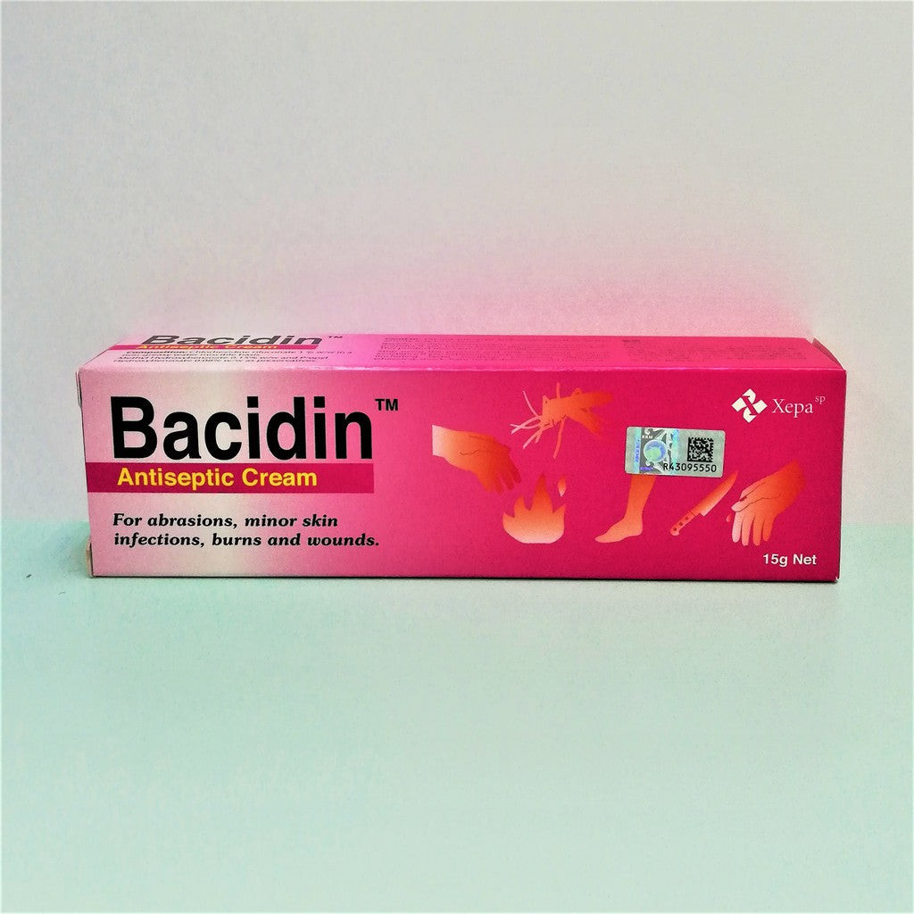 [BUY 1 FREE 1] Bacidin Antiseptic Cream 15g (Chlorhexidine) | Shopee ...