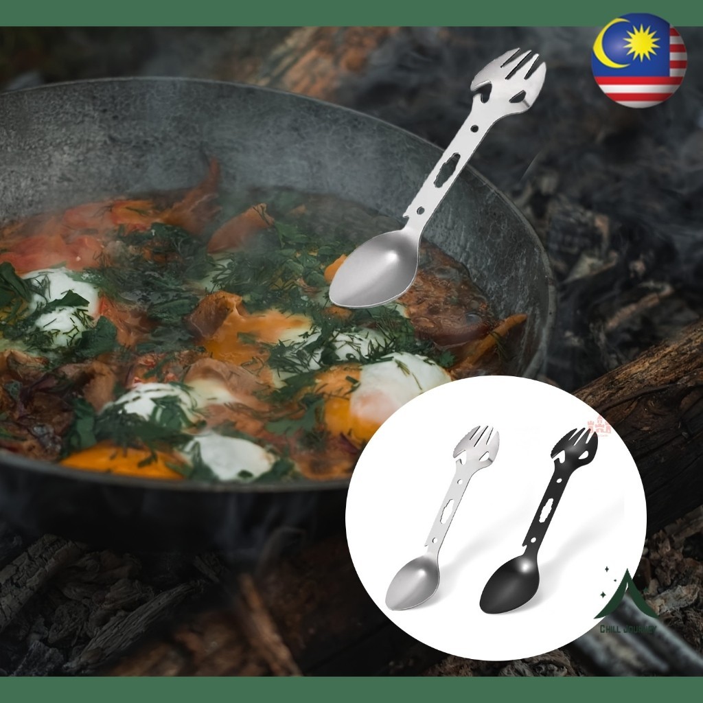 Chill Journey Outdoor spoon fork can opener fishing hunting gear picnic ...