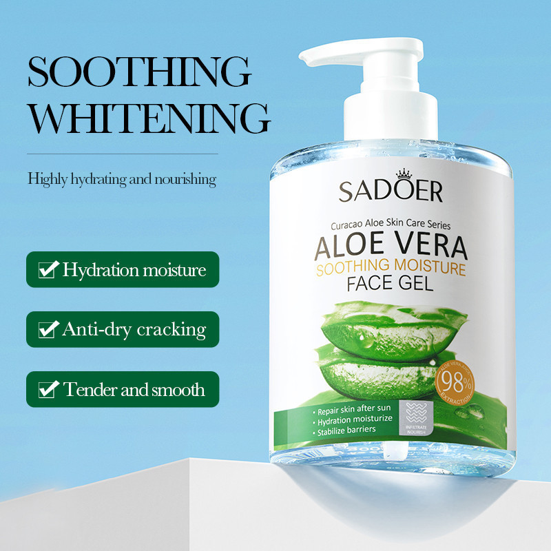 ROREC SADOER Aloe Vera Soothing Moisture Face Gel Repair Skin After Sun Hydration Moisturize ...