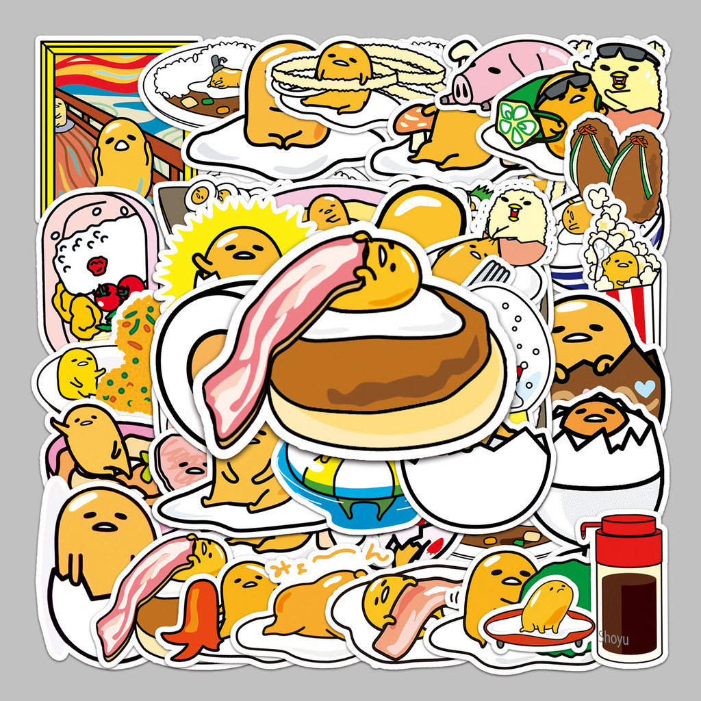 Stationery Box Sticker 50pcs Egg Yolk-kun Cartoon Luggage Sticker ...