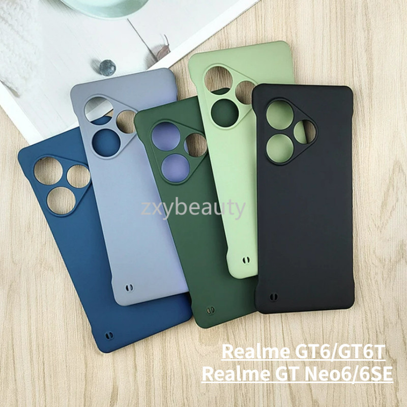 Shockproof Frameless Casing For Realme GT 6 6T 5G 2024 Slim Skin Matte Phone Case For RealmeGT6 ...