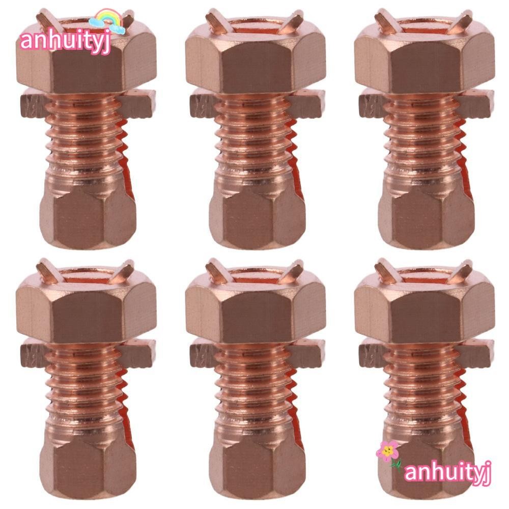 LANJ Copper Grounding Clamps, TJ-10 Brass Split Bolt Connector, Durable ...